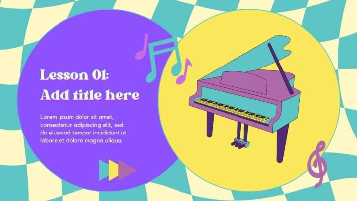 Retro Music Subject Lesson Plan. Free Presentation Template ...