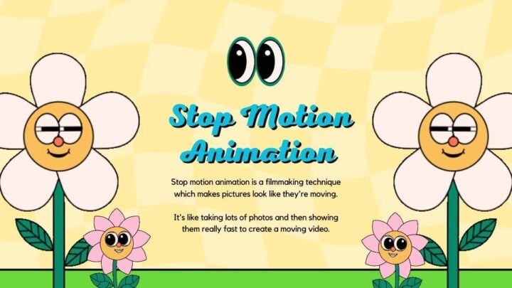 Retro Stop Motion Animation Lesson. Free Lesson Slides Template ...