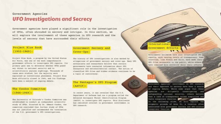 Retro World UFO Day Mini. Free Presentation Template — SlidesCarnival