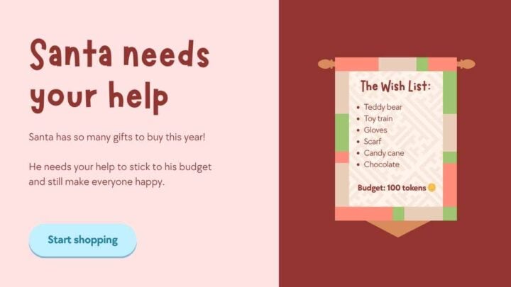 Santa’s Budget Helper Interactive. Free PPT & Google Slides Template ...