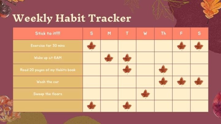 Boho Autumn Leaves Personal Organizer. Free PPT & Google Slides ...