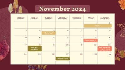 Boho Autumn Leaves Personal Organizer. Free PPT & Google Slides ...