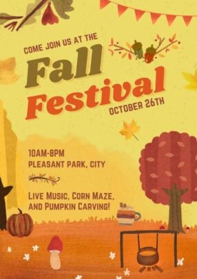 Fall Festival Poster. Free Poster Template — SlidesCarnival