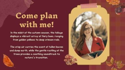 Boho Autumn Leaves Personal Organizer. Free PPT & Google Slides ...