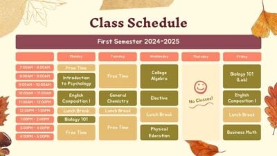 Boho Autumn Leaves Personal Organizer. Free PPT & Google Slides ...
