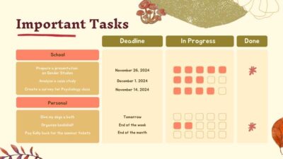 Boho Autumn Leaves Personal Organizer. Free PPT & Google Slides ...