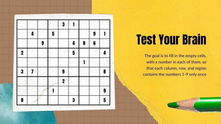 Scrapbook Collage Brain Teasers for High School. Free PPT & Google ...