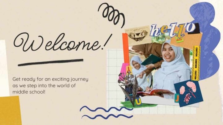 Lettering Style Welcome to Middle School Class. Free Presentation ...