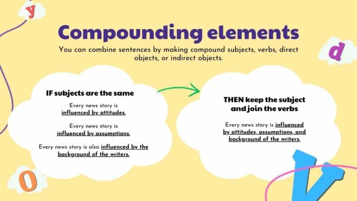 Sentence Craft and Combining Sentences Lesson for Middle School. Free ...