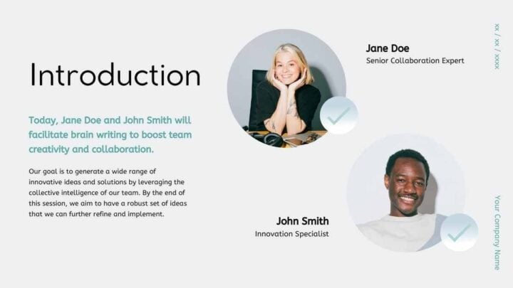 Brain Writing Collaboration Board. Free Slides Template — SlidesCarnival