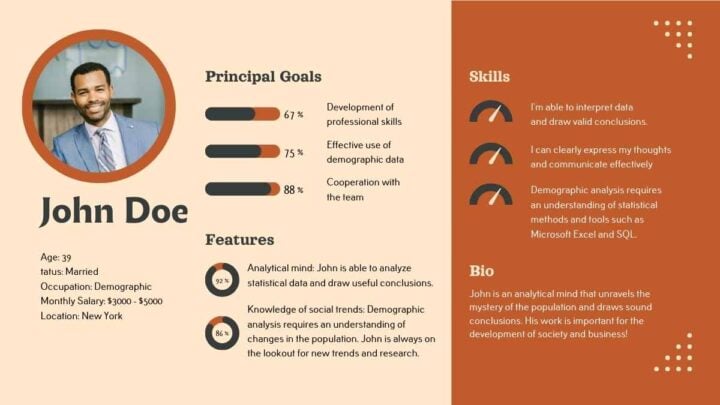 Buyer Persona Infographics. Free Slides Template — SlidesCarnival