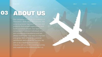 Flying Airplane. Free Slides Template — SlidesCarnival