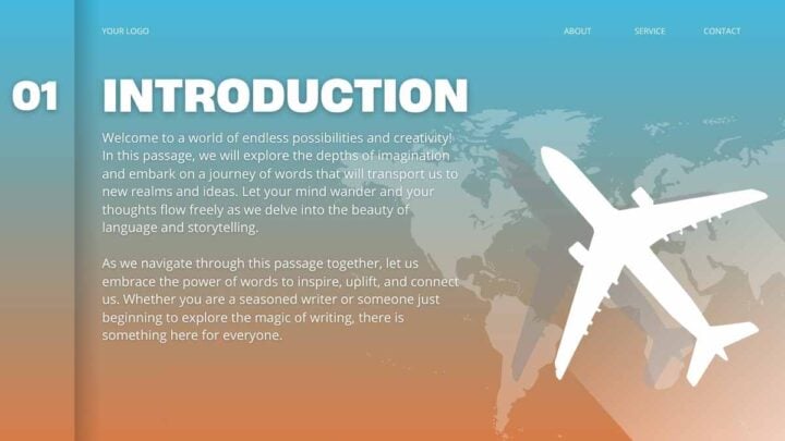 Flying Airplane. Free Slides Template — SlidesCarnival