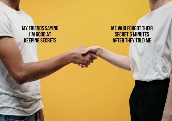 Template slide meme jabat tangan gratis