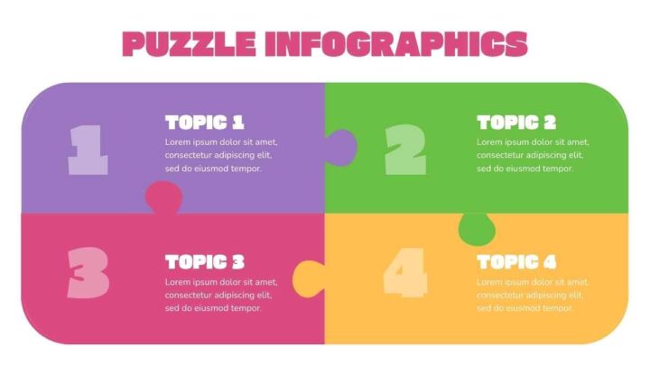 Simple Illustrated Puzzle Infographics. Free PPT & Google Slides ...