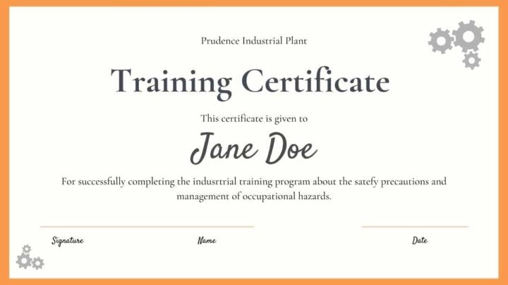 Industrial Training Certificate. Free PPT & Google Slides Template ...