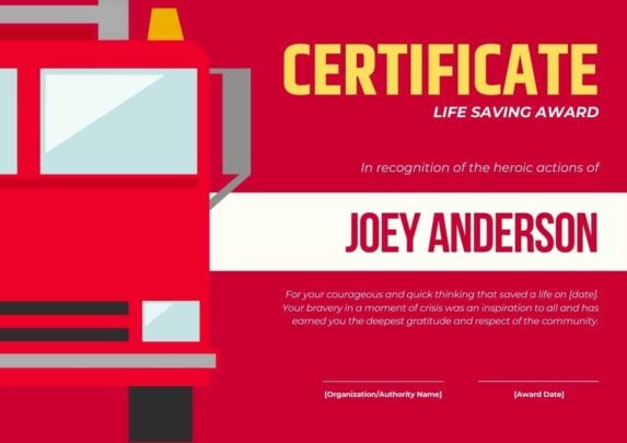 Life Saving Award Certificate. Free PPT & Google Slides Template ...