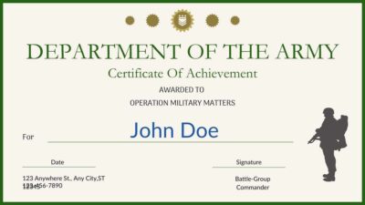 Military Certificates Of Achievement. Free Certificate Template ...