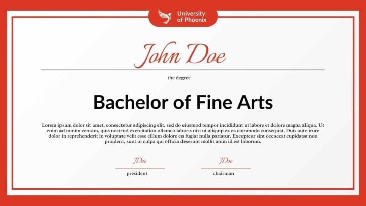 University of Phoenix Diploma . Free PPT & Google Slides Template ...