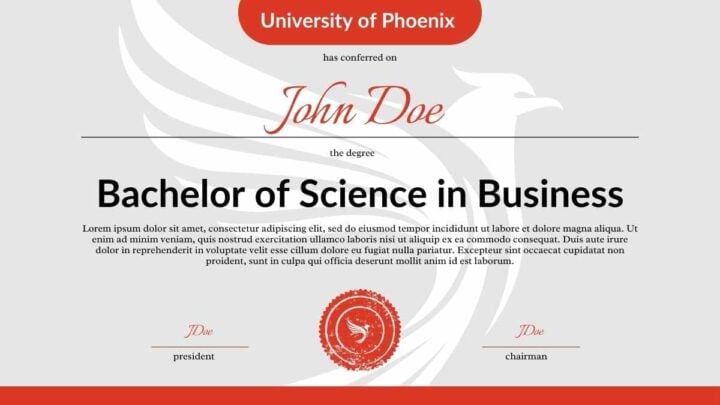 University of Phoenix Diploma . Free PPT & Google Slides Template ...