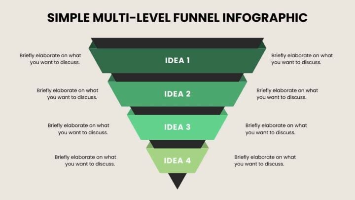 Simple Multi-level Funnel Infographic. Free PPT & Google Slides ...