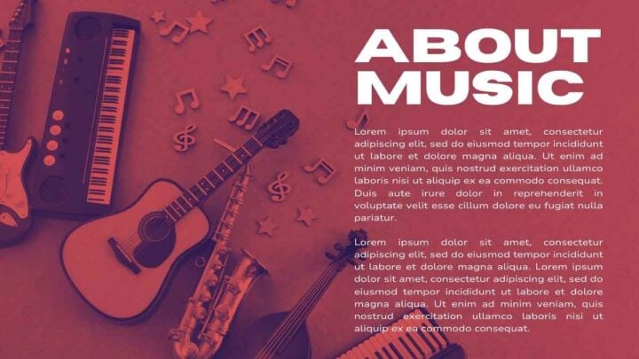 Music-themed. Free Slides Template — SlidesCarnival