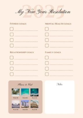 My 2026 New Year Resolution Worksheet. Free PPT & Google Slides ...