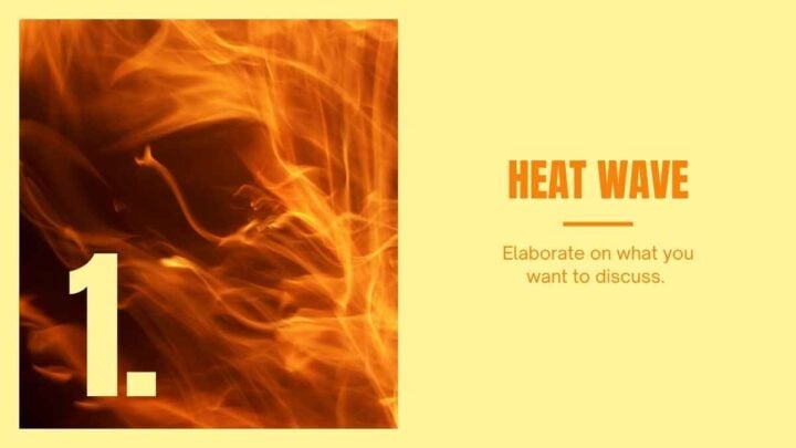 Natural Disasters: Heat Wave. Free Slides Template — SlidesCarnival