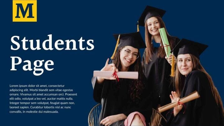 University of Michigan . Free Slides Template — SlidesCarnival