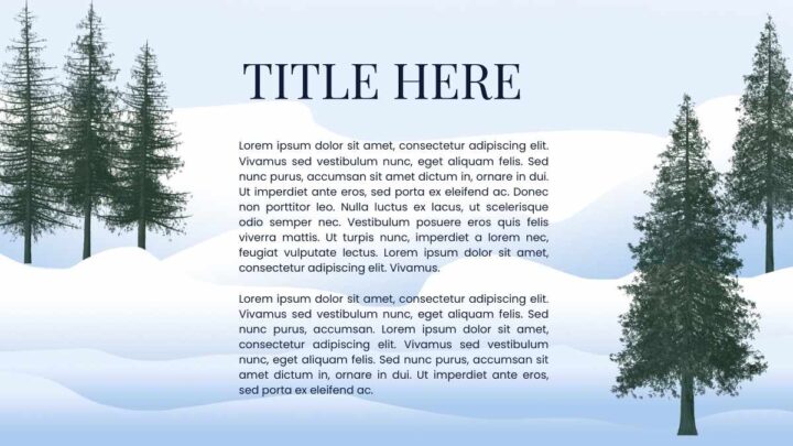 Simple Winter Background. Free Slides Template — SlidesCarnival