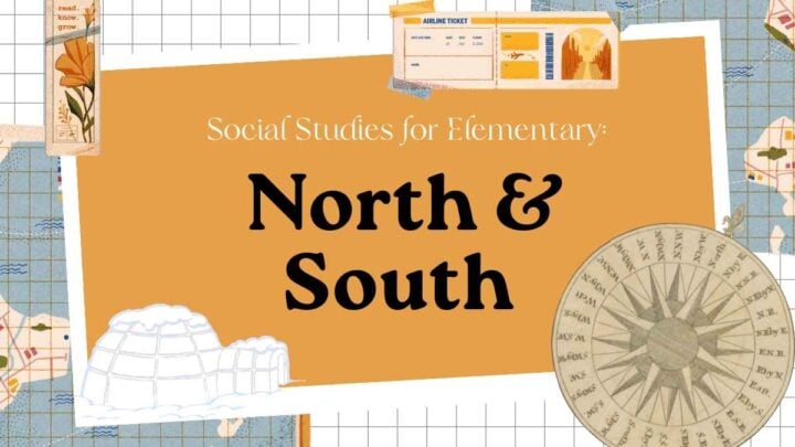 Scrapbook Social Studies North & South. Free Presentation Template ...