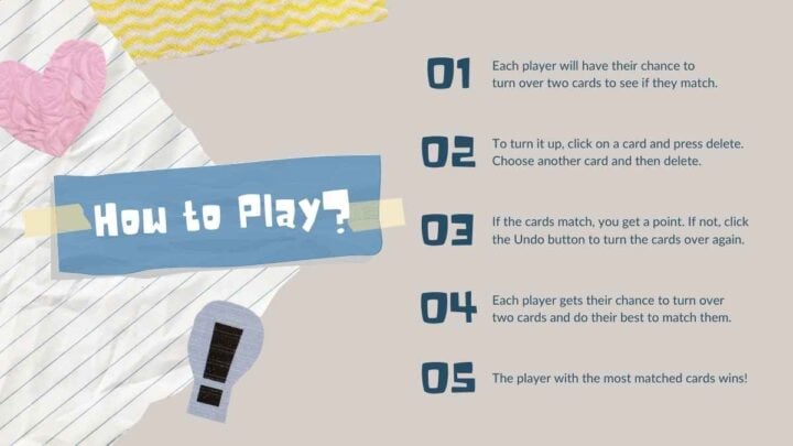 Kitschy Scrapbook Memory Game. Free Game Slides Template — SlidesCarnival