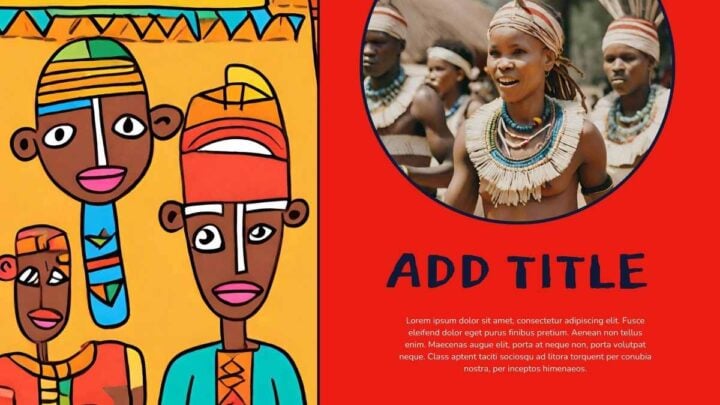 Tribal Colorful Pattern . Free PPT & Google Slides Template ...