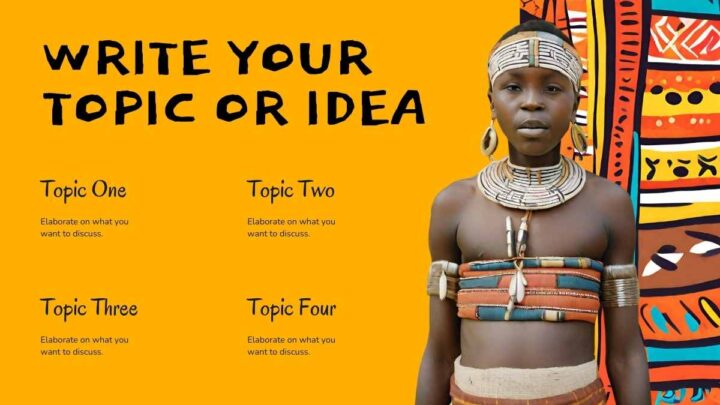 Tribal Colorful Pattern . Free PPT & Google Slides Template ...