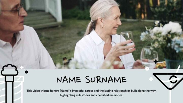 Tribute Video Slideshow for Retirement. Free PPT & Google Slides ...