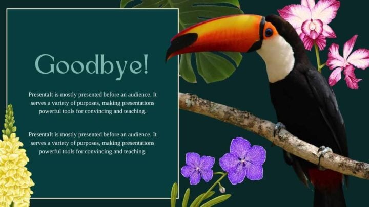 Tropical Amazon Rainforest Newsletter. Free Presentation Template ...
