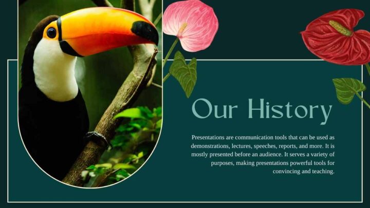 Tropical Amazon Rainforest Newsletter. Free Presentation Template ...