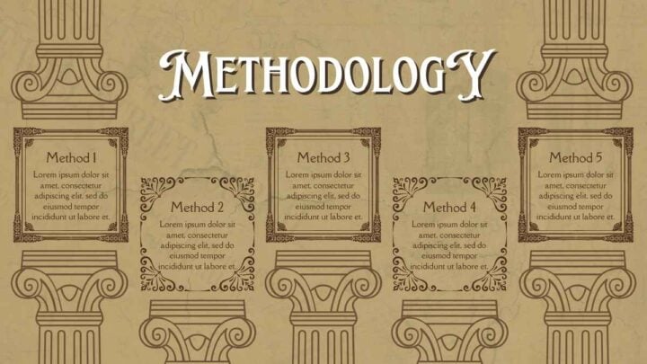 Vintage Art Nouveau Style Research Poster. Free Presentation Template ...