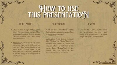 Vintage Art Nouveau Style Research Poster. Free Presentation Template ...