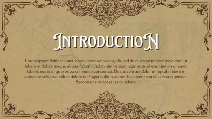 Vintage Art Nouveau Style Research Poster. Free Presentation Template ...
