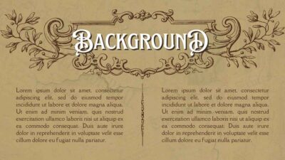 Vintage Art Nouveau Style Research Poster. Free Presentation Template ...