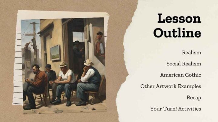Vintage Collage Social Realism in Art Lesson. Free PPT & Google Slides ...