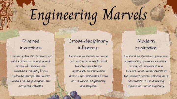 Leonardo Da Vinci Biography . Free PPT & Google Slides Template ...