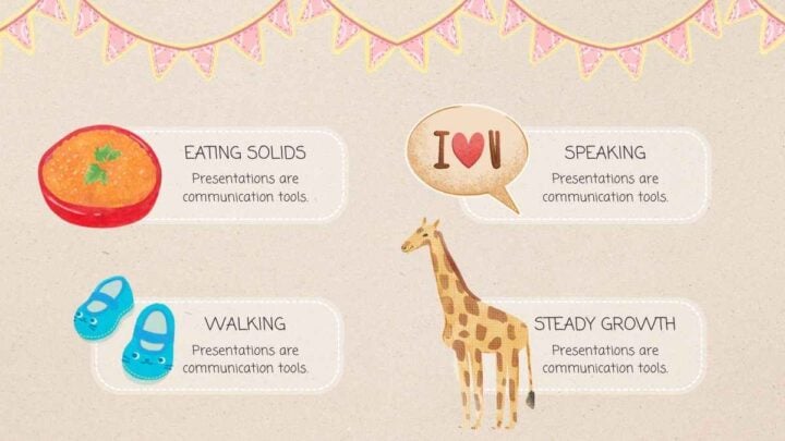 Baby's First 18 Months Milestones. Free PPT & Google Slides Template ...