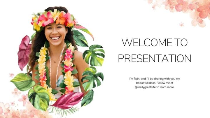 Watercolor Hawaiian Lei Day. Free Presentation Template — SlidesCarnival
