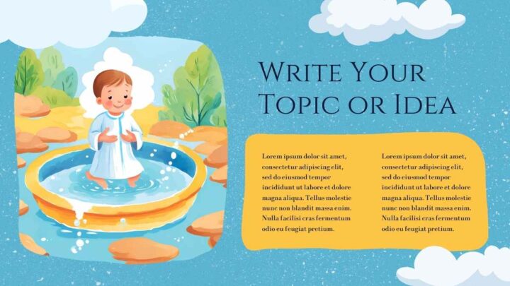 Jesus Baptism Slides For Children. Free Slides Template — SlidesCarnival