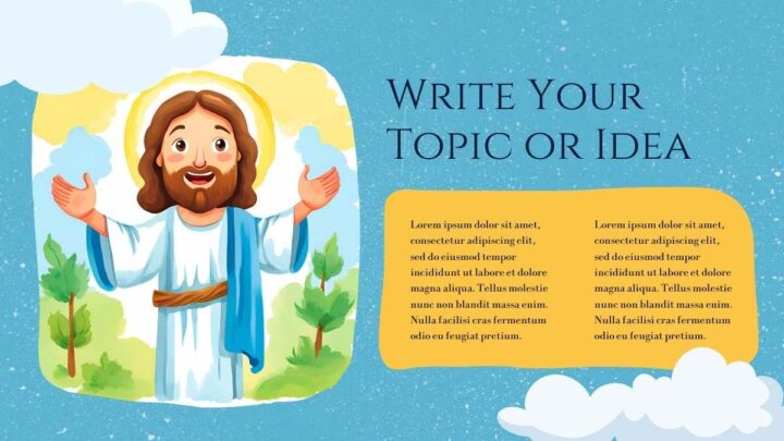 Jesus Baptism Slides For Children. Free Slides Template — SlidesCarnival