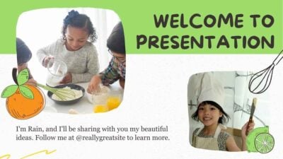 Playful Cooking Center for Kids. Free Presentation Template ...
