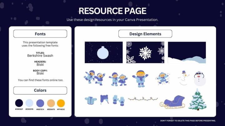 Winter Falling Snow Animation Background. Free Slides Template ...