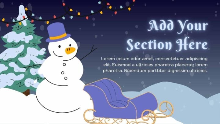 Winter Falling Snow Animation Background. Free Slides Template ...